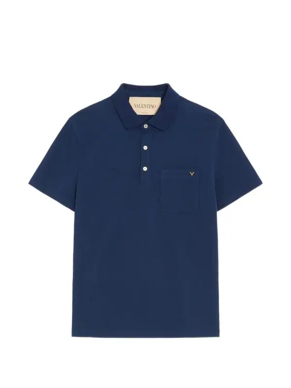 Valentino Garavani Vgold Cotton Polo Shirt