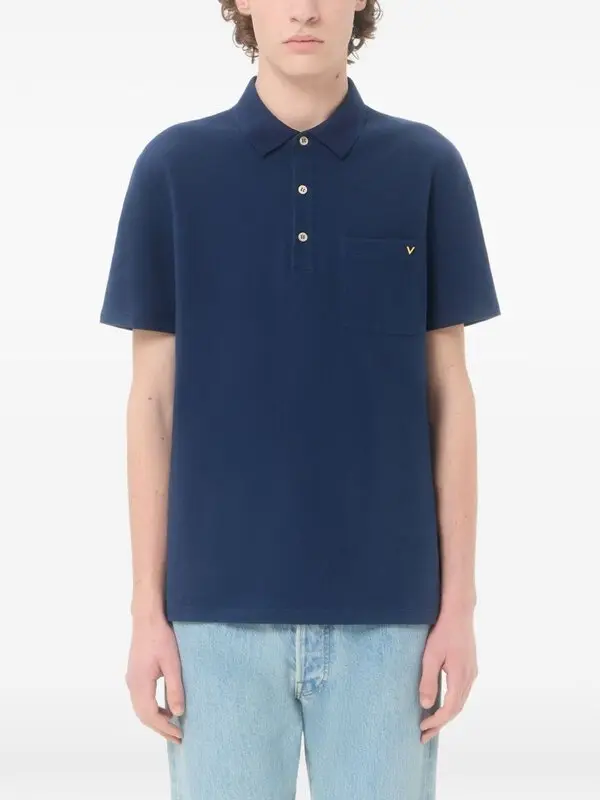 Valentino Garavani Vgold Cotton Polo Shirt