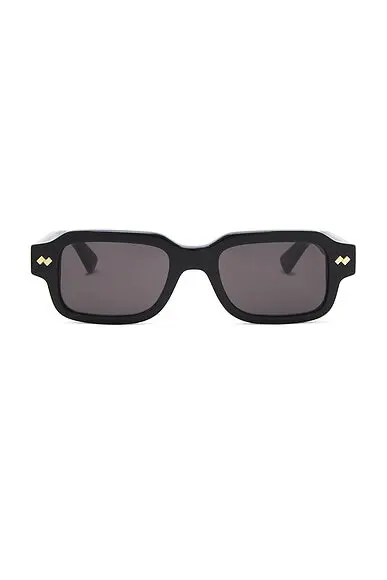 Bottega Veneta Intrecciato Wirecore Square Eyeglasses - Black