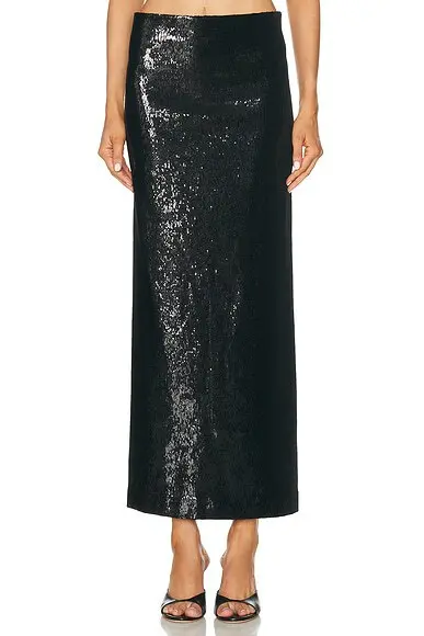 TOTEME Sequined Maxi Skirt - Black
