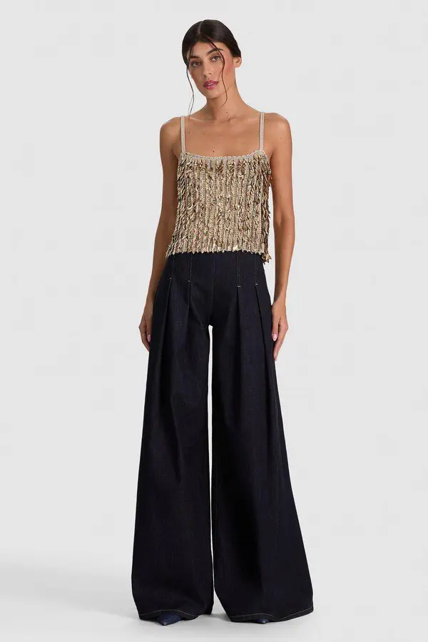 Alice + Olivia Nicolette Sequin Tank