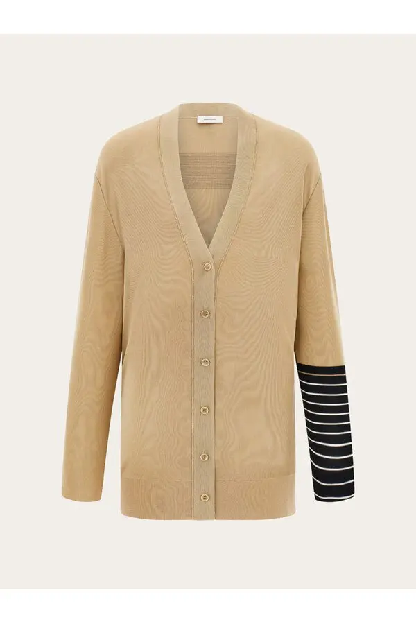 FERRAGAMO Viscose Cardigan - Black