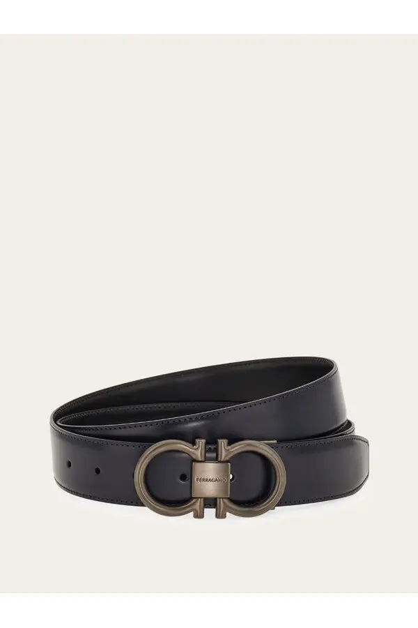 FERRAGAMO Reversible And Adjustable Gancini Belt - Red