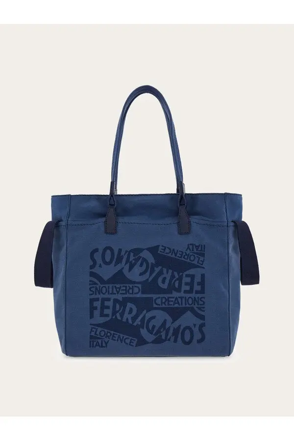 FERRAGAMO Tote Bag With Logo - Black