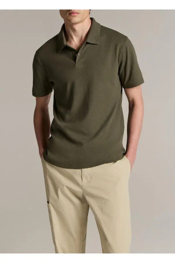 Vince Mesh-knit Cotton-blend Snap Polo Shirt - Green