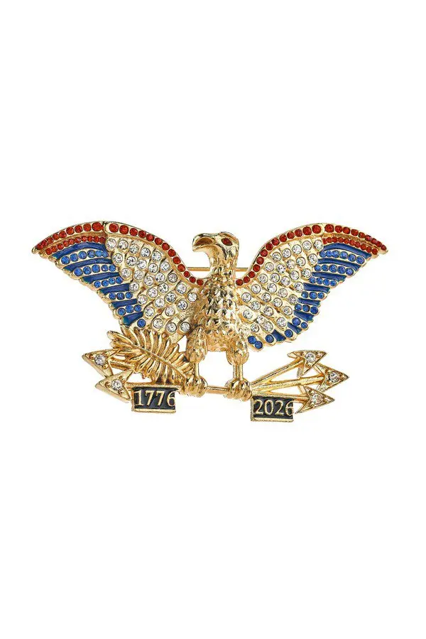 KENNETH JAY LANE Limited Edition American Eagle Pin - Blue