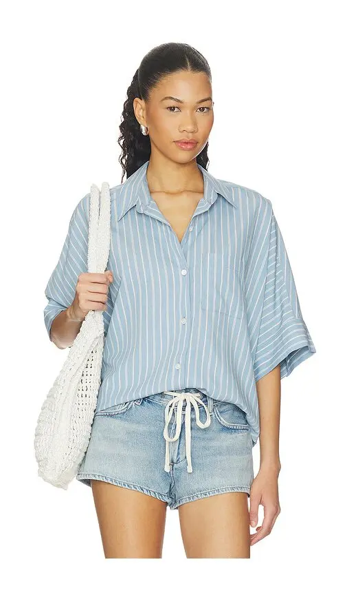 Citizens Of Humanity Claire Origami Shirt - Capri Stripe