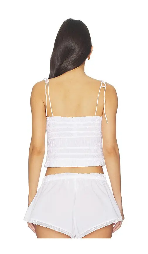SKIMS Garment Washed Ruffle Cami - Snow