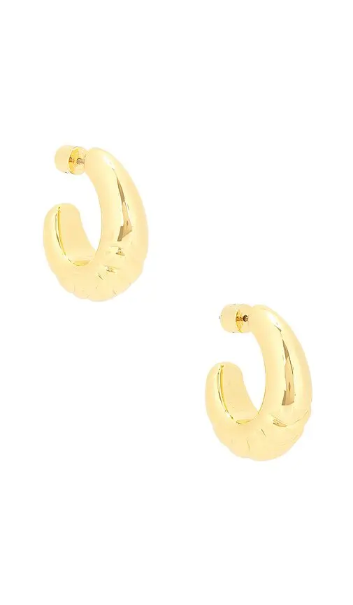 Jenny Bird Slim Nelle Hoops In Metallic - Gold