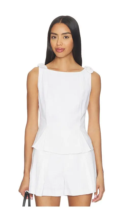 ELODIE THE LABEL Maisel Top - White