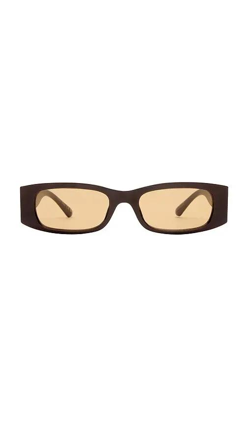AIRE X Von Dutch Innocence Rectangle Sunglasses - Chocolate