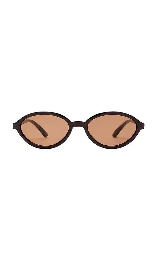 AIRE Oval Acetate Sunglasses - Chocolate & Brown Mono