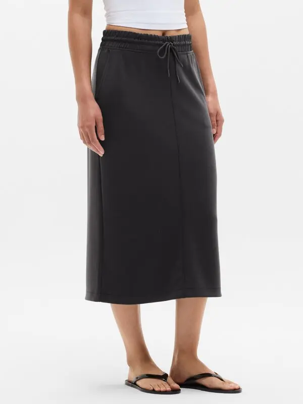Athleta Seasoft Midi Skirt - Black