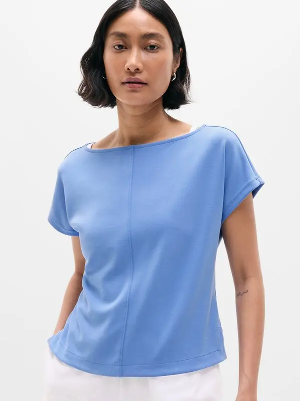 Athleta Seasoft Boat Neck Tee