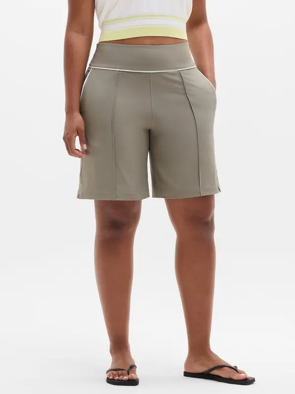 Athleta Tee Time Bermuda Short - Willow/bright White