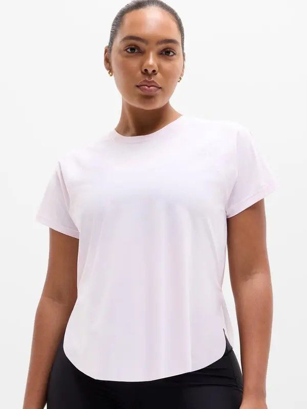 Athleta Ultimate Mesh Tee - Ballet