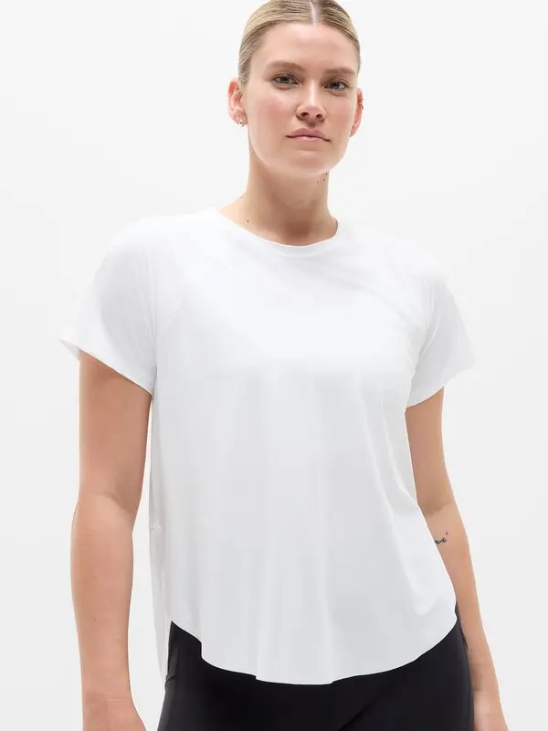 Athleta Ultimate Mesh Tee - Bright White