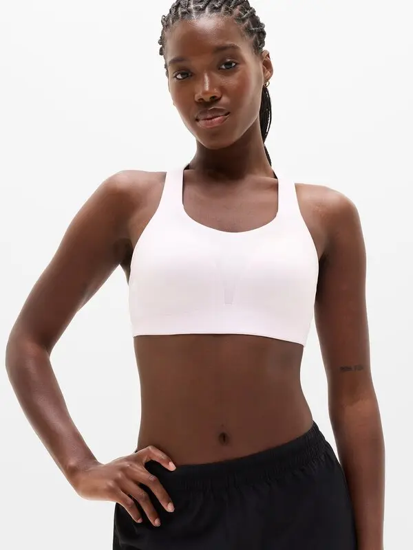 Athleta Speed Run High Support Sports Bra - Ballet