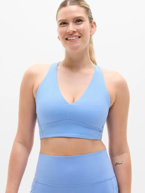 Athleta Transcend Longline Bra D-dd - Waterfall