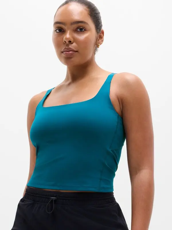 Athleta Interval Built-in Bra Tank - Coastal Teal