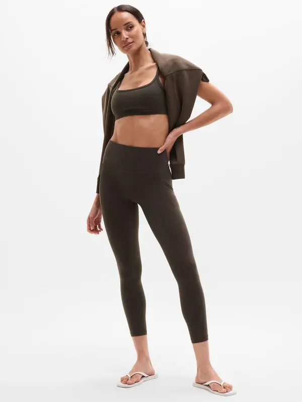 Athleta Salutation Stash High Rise 7/8 Legging - Truffle