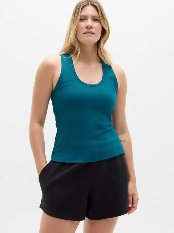 Athleta Signature Rib Scoop Tank - Coastal Teal
