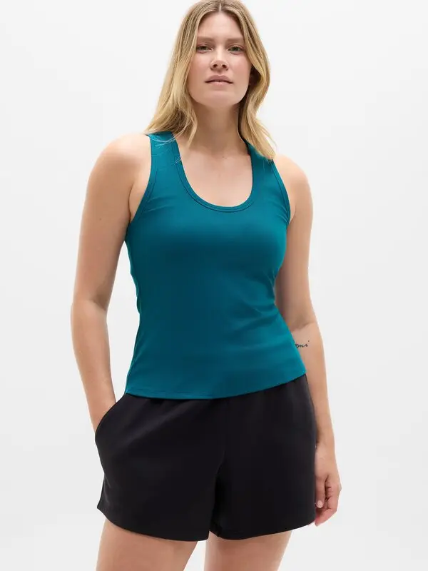 Athleta Signature Rib Scoop Tank - Coastal Teal