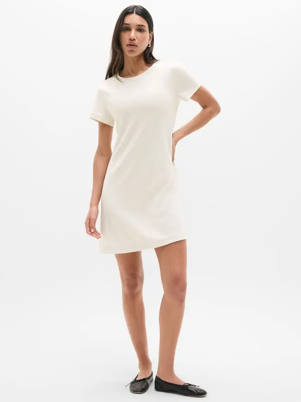 Athleta Seasoft Tee Dress - Bone