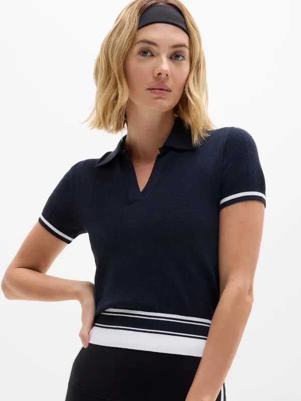 Athleta Seamless Polo Tee Sweater