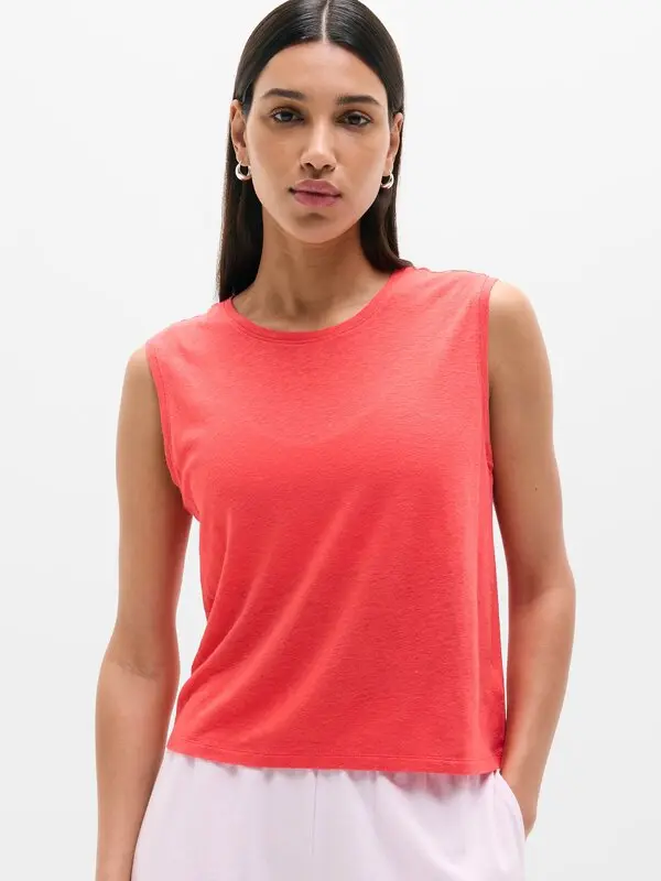 Athleta Linen Blend Muscle Tank - Siren