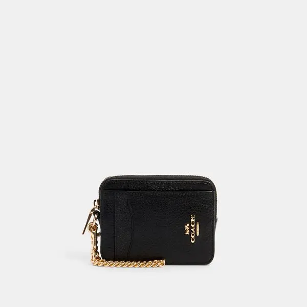 COACH OUTLET Zip Card Case - Gold/black