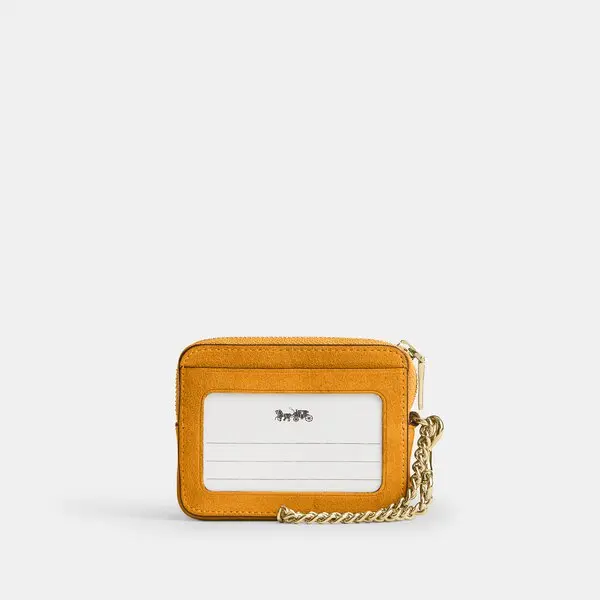 COACH OUTLET Zip Card Case - Gold/marigold