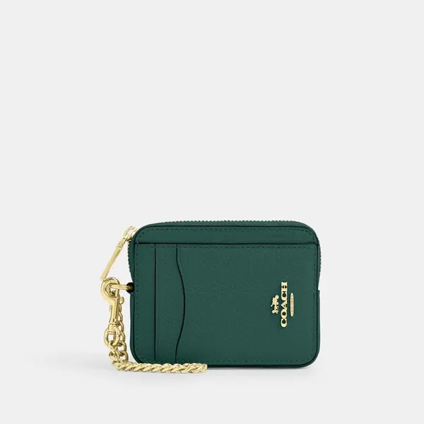 COACH OUTLET Zip Card Case - Im/emerald