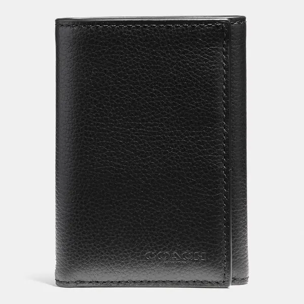 COACH OUTLET Trifold Wallet - Black