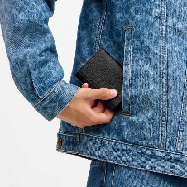 COACH OUTLET Trifold Wallet - Black
