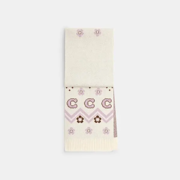 COACH OUTLET Fair Isle Knit Muffler - Chalk