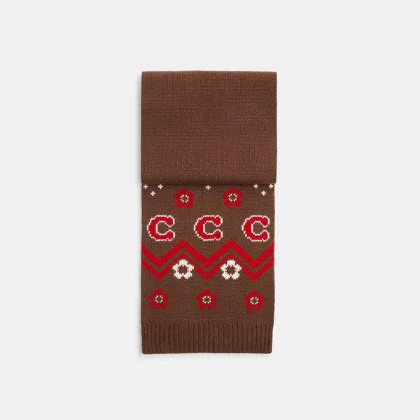 COACH OUTLET Fair Isle Knit Muffler - Sable
