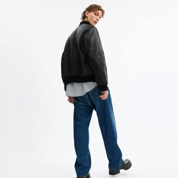 COACH OUTLET Coach Leather Varsity Jacket - Black/black