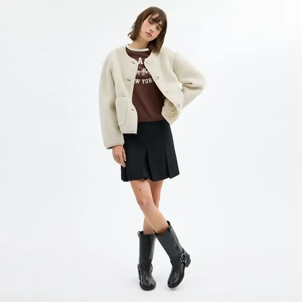 COACH OUTLET Coach Sherpa Cardigan Jacket
