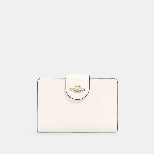 COACH OUTLET Medium Corner Zip Wallet - Gold/chalk
