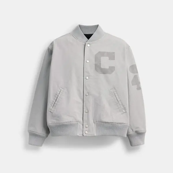 COACH OUTLET Coach Varsity Jacket - Light Grey