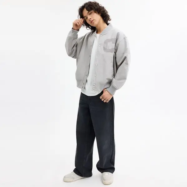 COACH OUTLET Coach Varsity Jacket - Light Grey