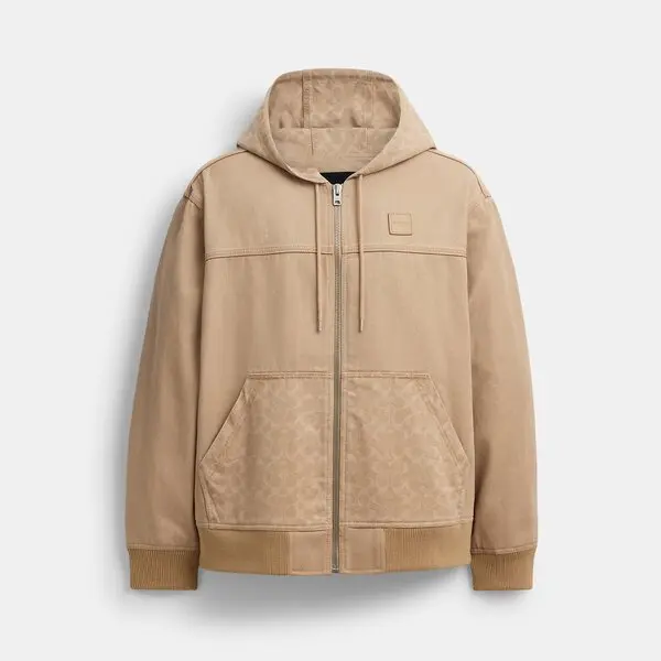 COACH OUTLET Coach Denim Hooded Zip Jacket