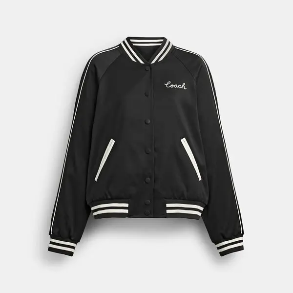 COACH OUTLET Coach Reversible Signature Souvenir Varsity Jacket - Black