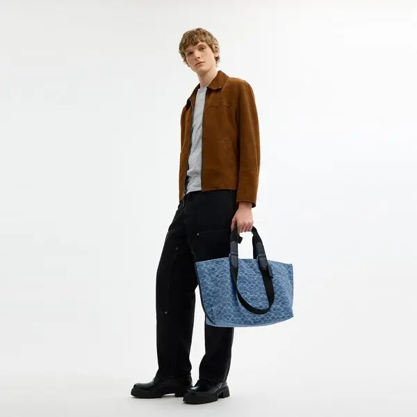 COACH OUTLET Signature Denim Small Tour Tote Bag