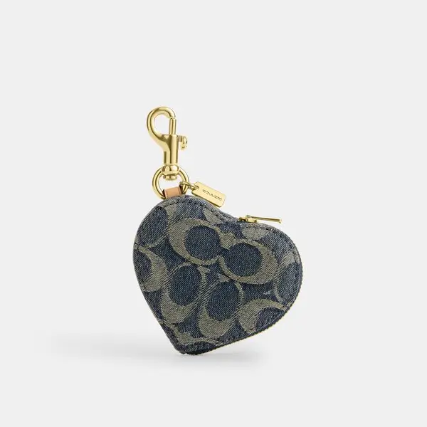 COACH OUTLET Heart Bag Charm In Signature Denim