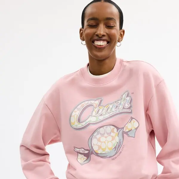 COACH OUTLET Coach Candy Graphic Crewneck Sweater