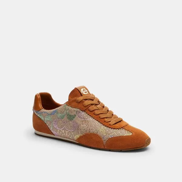 COACH OUTLET Coach Flat Sneaker In Crystal Signature Jacquard