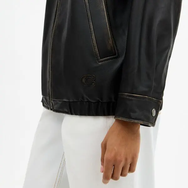 COACH OUTLET Coach Oversized Leather Jacket