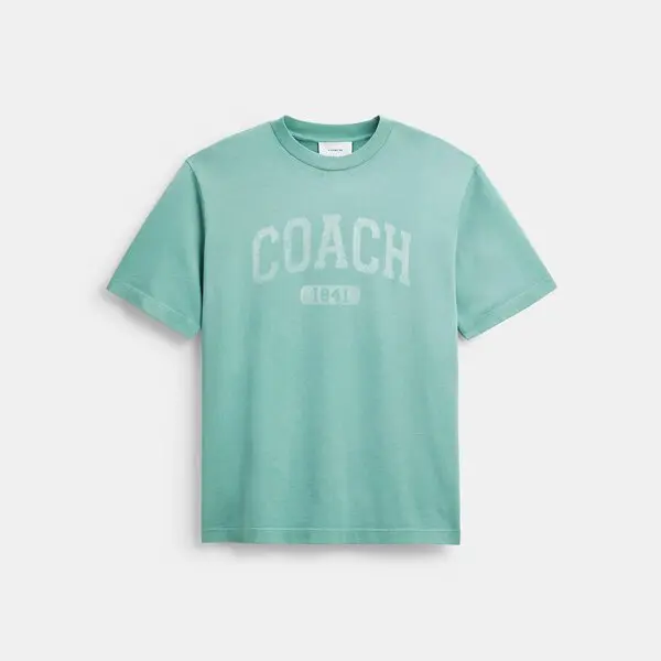 COACH OUTLET Sun Fade Easy T-shirt In Organic Cotton - Green